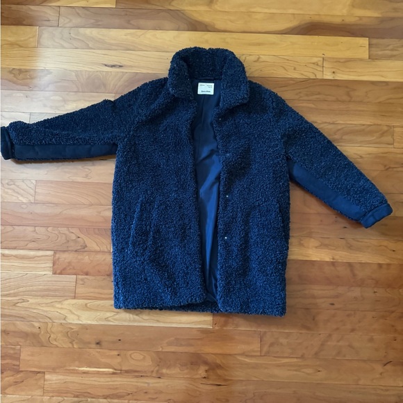 Zara | Jackets & Coats | Deep Blue Zara Teddy Coat | Poshmark